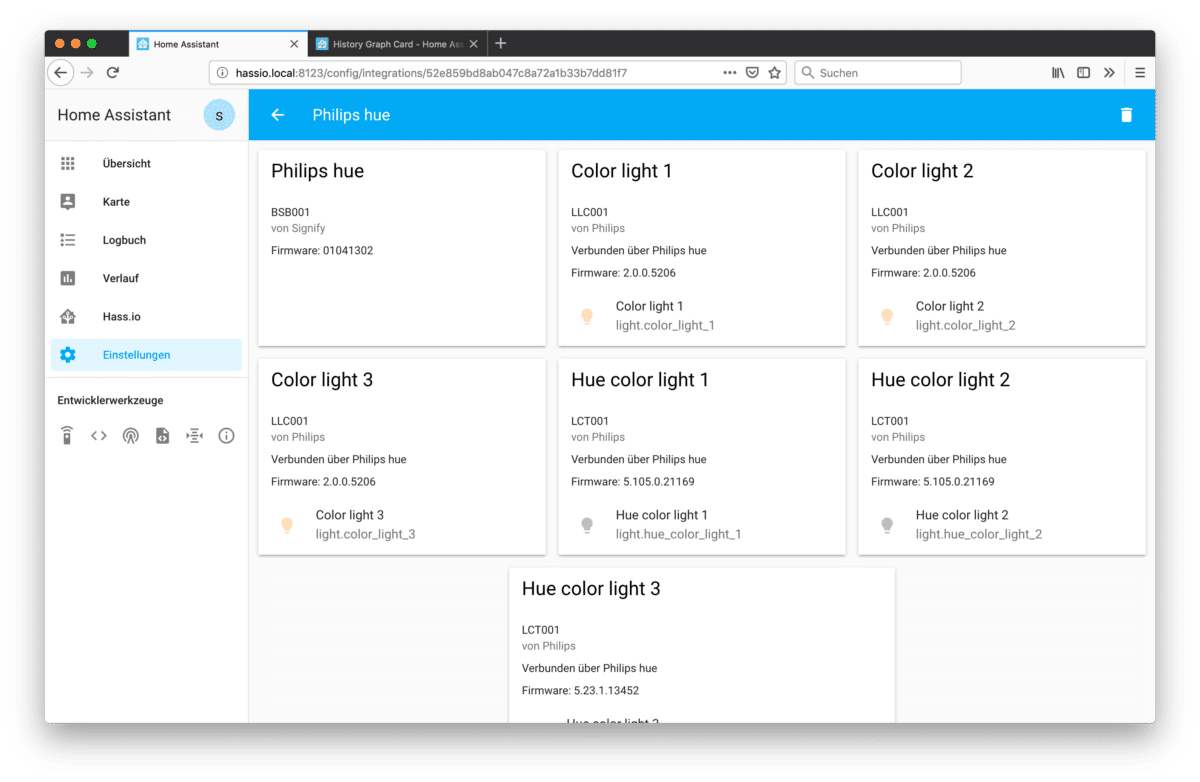 Philips Hue einbinden | Smart Home Assistant